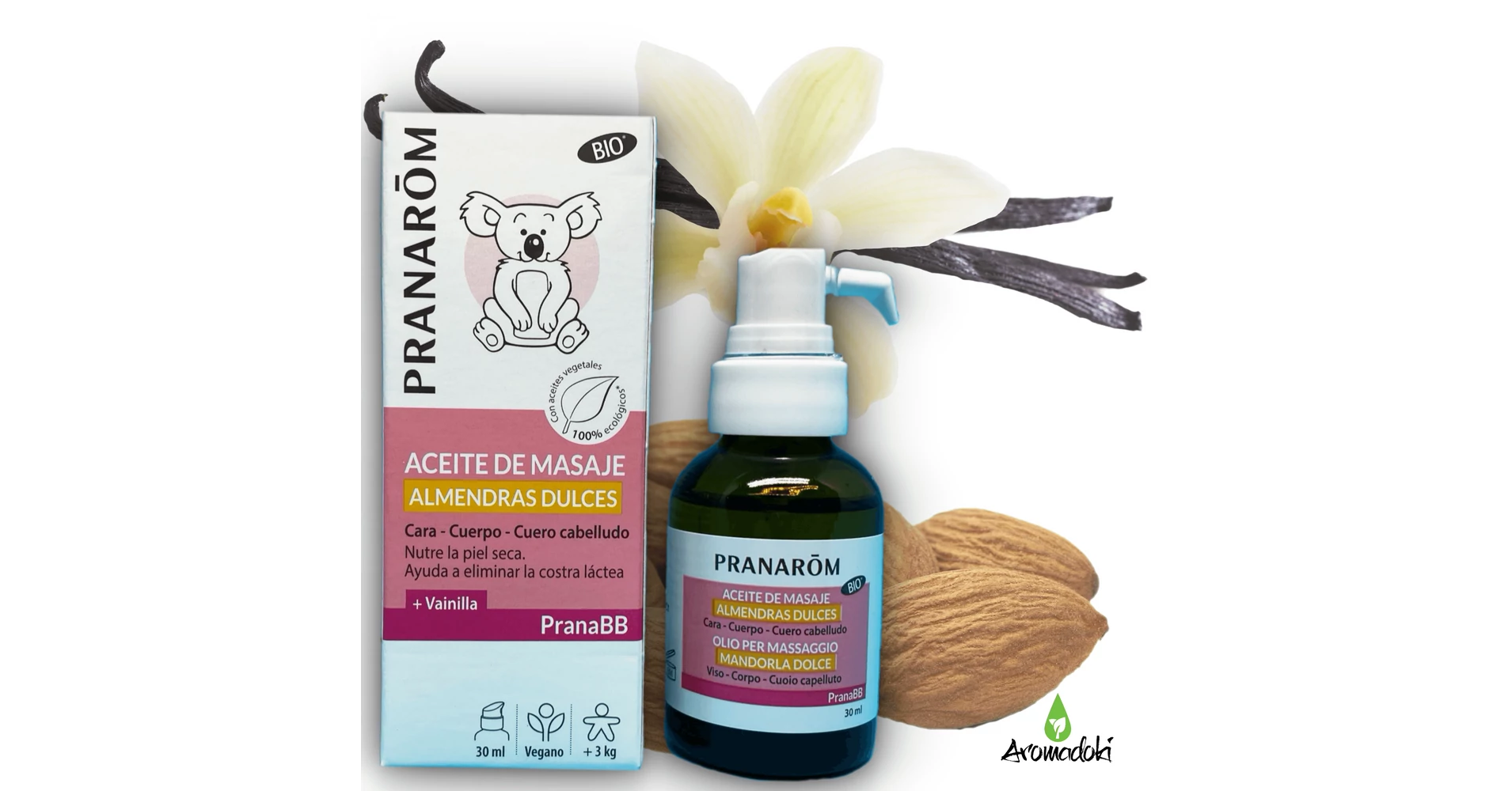 Édes mandula olaj az újszülötteknek vaníliával